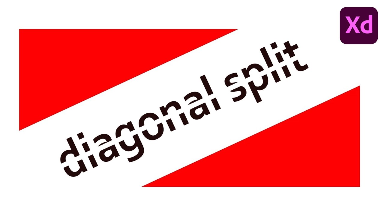 diagonal split animation with adobe xd