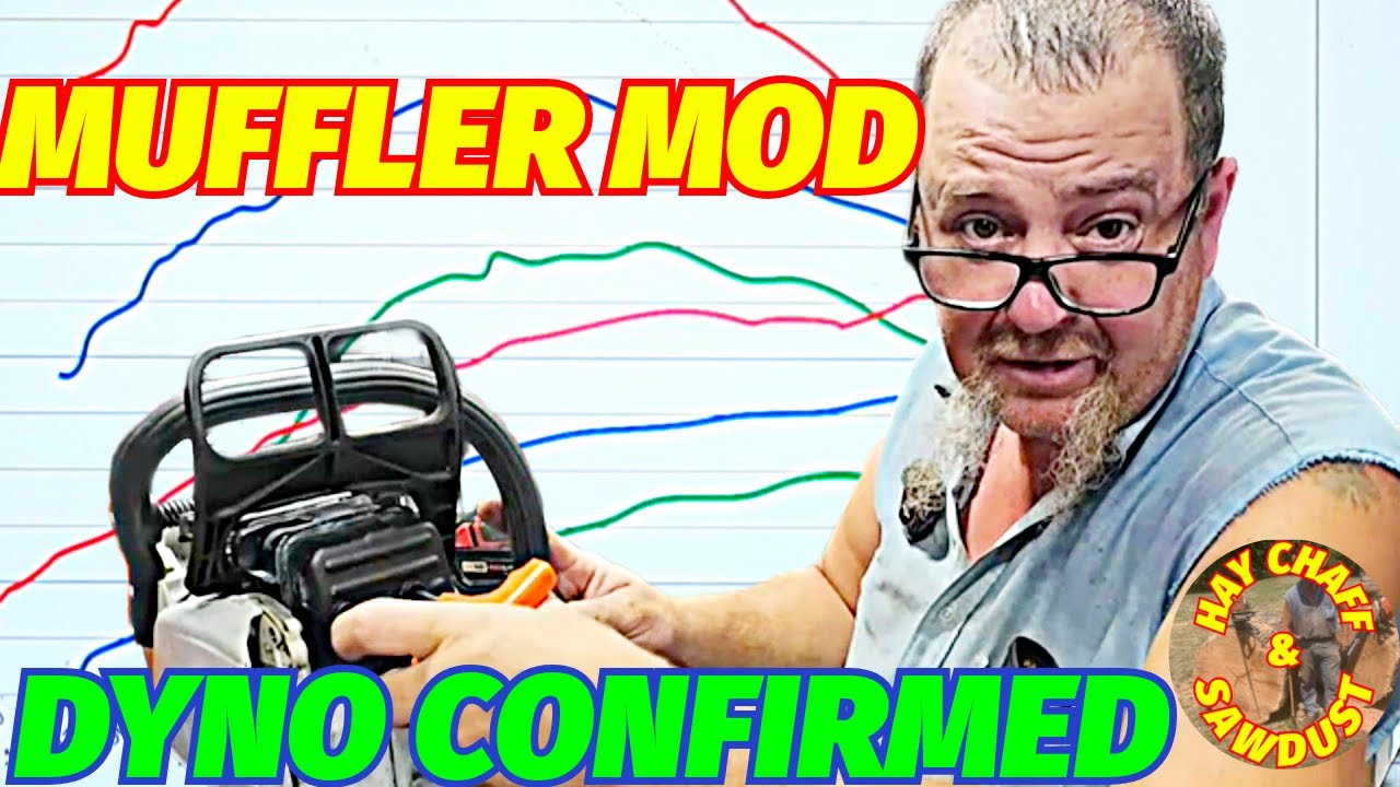 MUFFLER MOD & CHAINSAW DYNO Test of STIHL MS361 Clone (Holzfforma Farmertec G366)