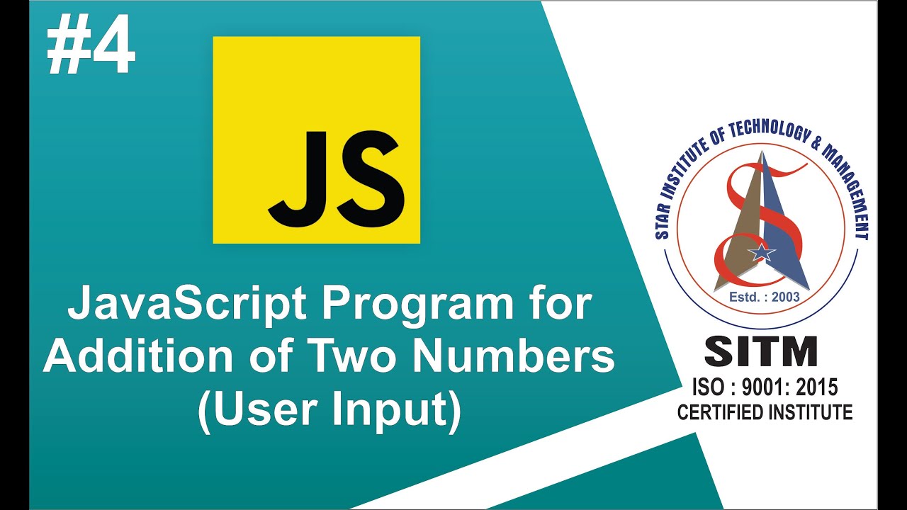 JavaScript Program to display Addition of Two Numbers