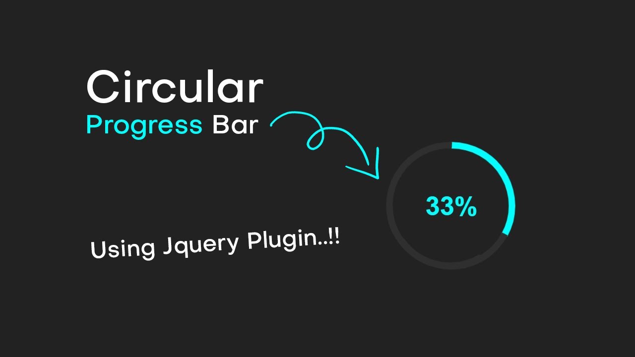 Circular Progress Bar Using Jquery Plugin | Jquery Circular Progress Bar | Html Css Progress Bar