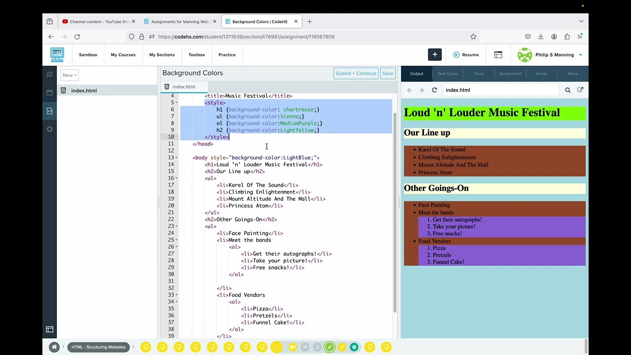 CodeHS Web Design Lesson 9 - HTML Styling