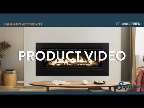 Superior DRL3500 Series 35" Direct Vent Linear Fireplace with ...