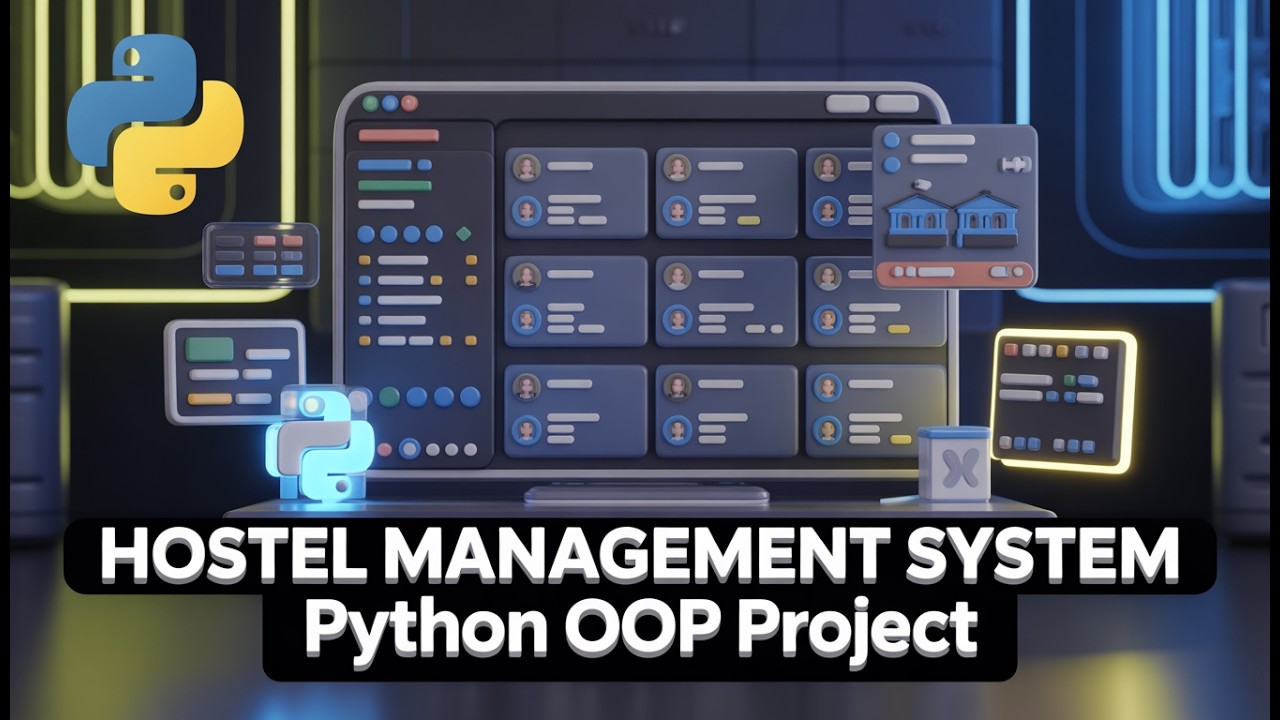 🏨 Hostel Management System (Python OOP) || Python Intermediate Projects for students || python tut.