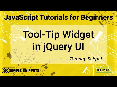 Learn Tooltip Widget Control in JQuery UI - Mind Luster