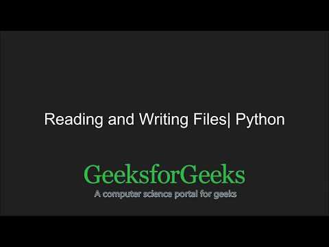 Learn Python Programming Tutorial | Reading and Writing to text files in Python | GeeksforGeeks ...