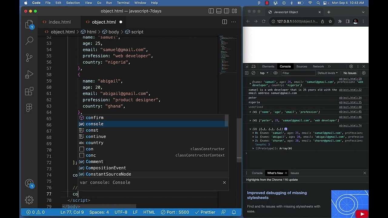 4. Array and Objects  - Day 3- JavaScript Tutorial