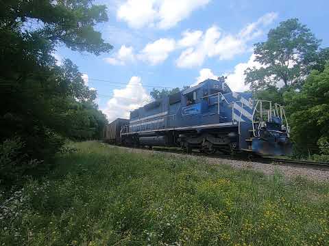 EB Coal Loads over Curve 15 + Our Ballast Deck Bridge