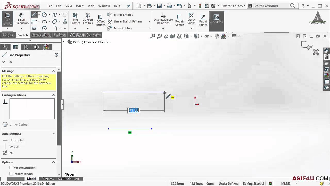 006 Add Dimension using numeric input in solidworks