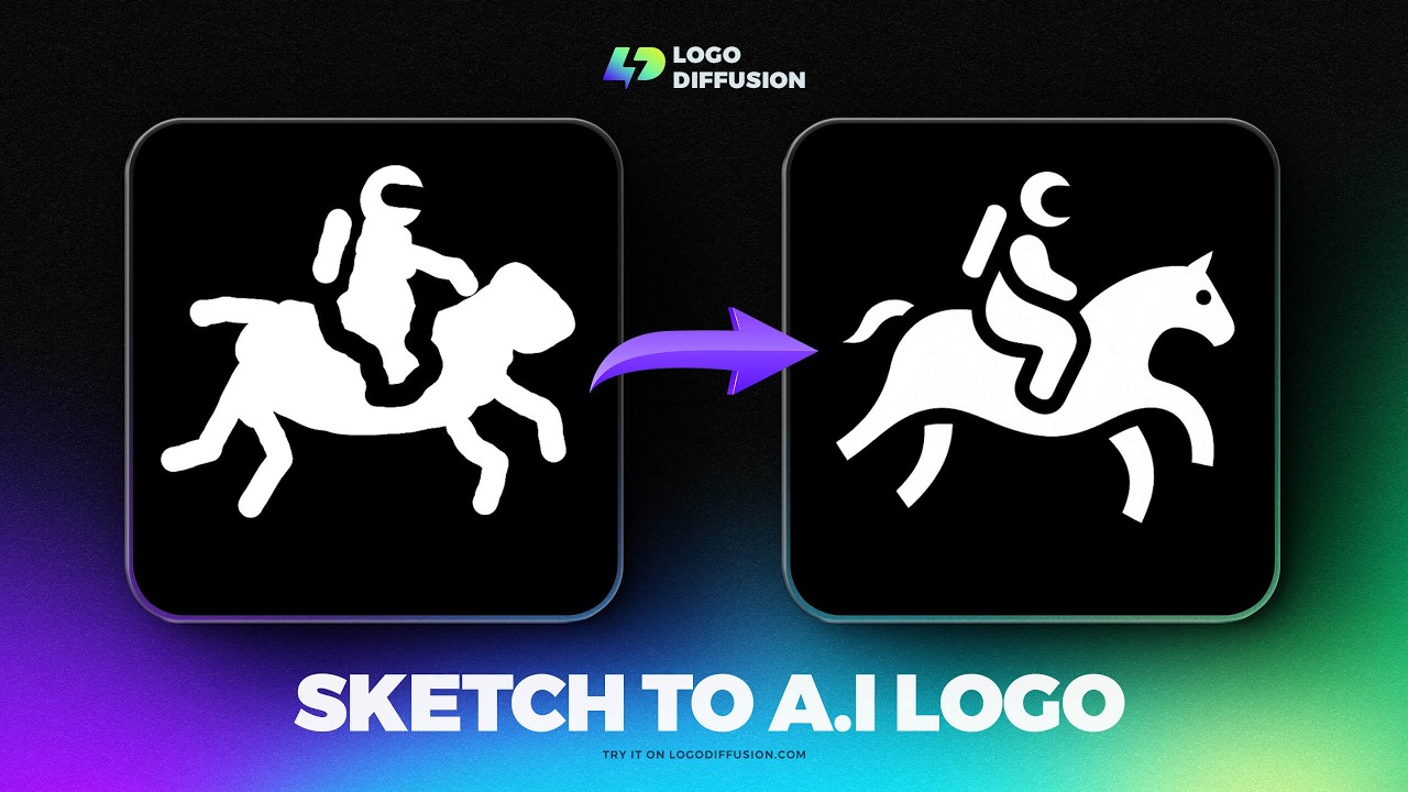 Sketch to A.I logo design, with logo Diffusion V.4