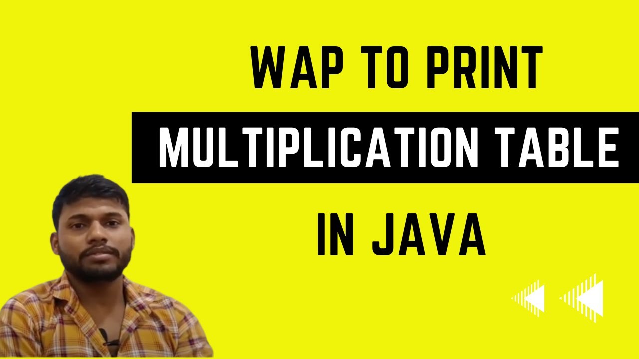 Multiplication Program In Java| How to write a Multiplication Table Program in Java | Java Tutorial