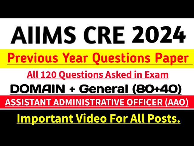 Comprehensive Guide to AIIMS CRE AAO Previous Year Question Paper | Galaxy.ai | Galaxy.ai