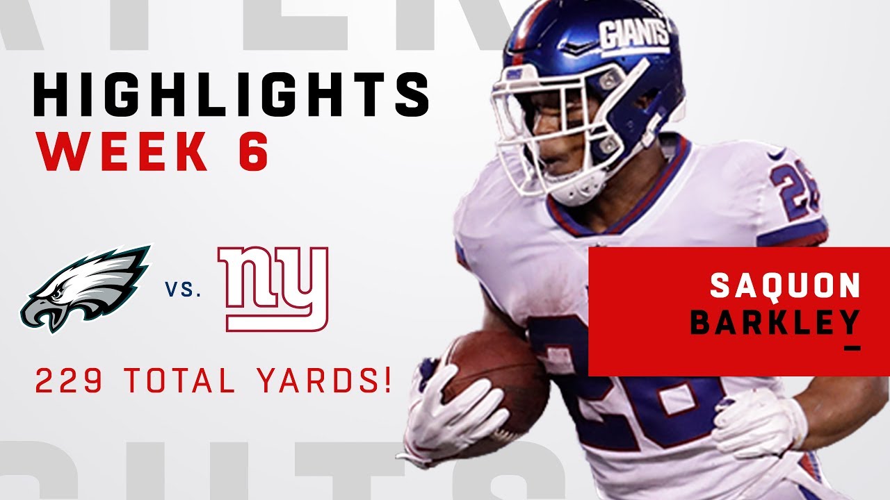 Saquon Barkley Breaks Out w/ 229 Total Yards & 1 TD vs. Philly