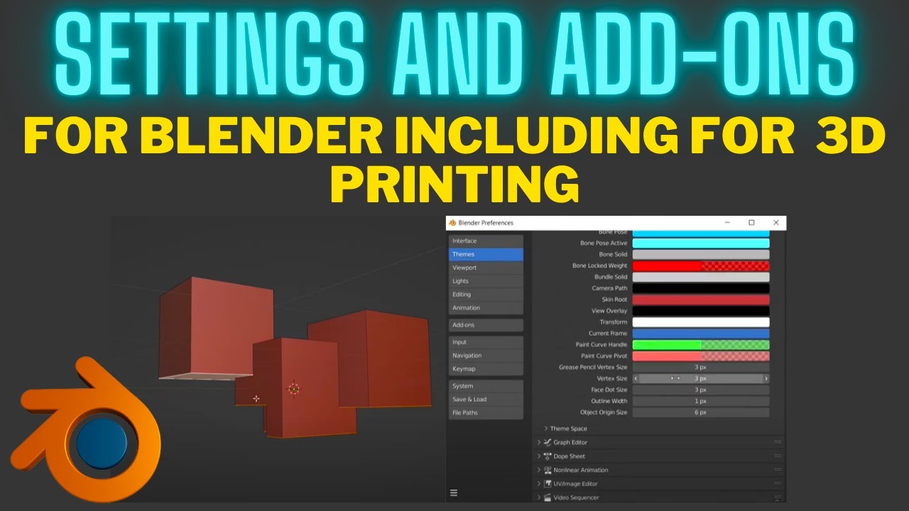 Settings and Add-ons for Blender (including for 3D printing)