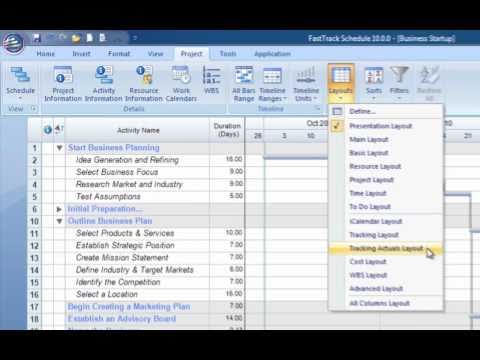Tracking project progress - FastTrack Schedule 10 for Windows Tutorial