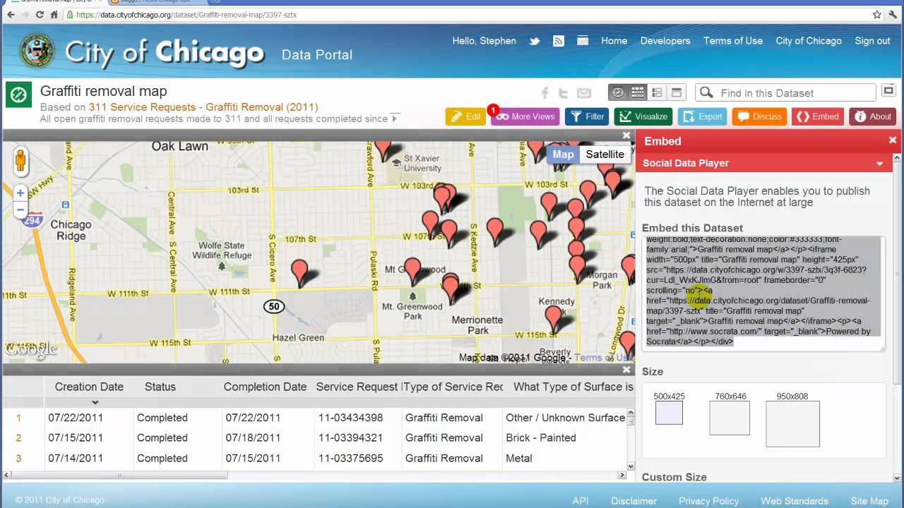 Example #2 - publish a data portal map