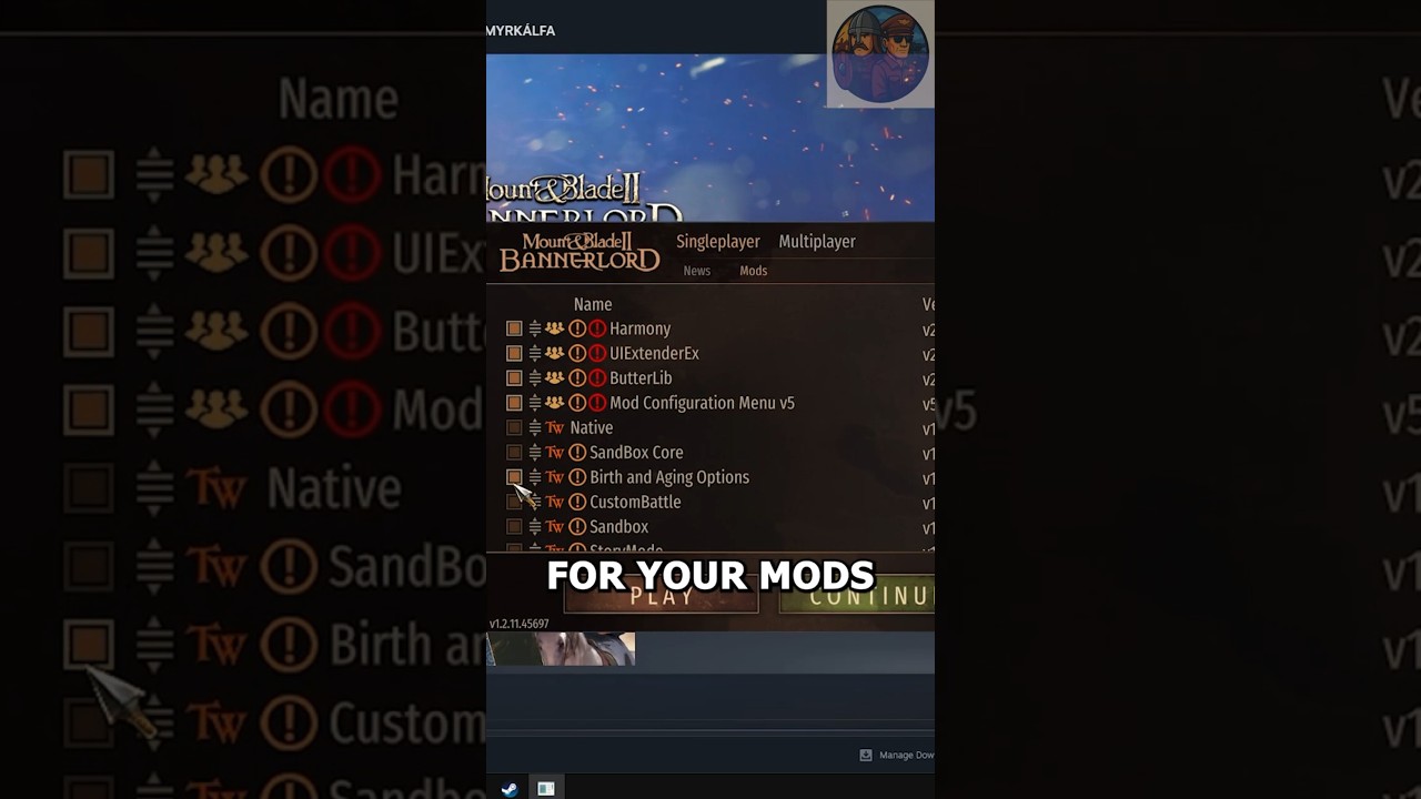 #bannerlord How to Install Mods - Guide - Nexus and Workshop #guide