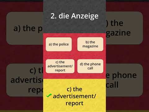 German A1 Vocabulary Quiz #5 🇩🇪 #Shorts #a1german #deutschlernen #germanvocabulary #learngerman