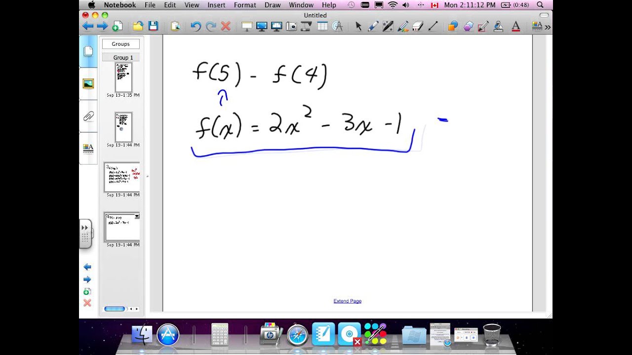 Function Notation Grade 11 mixed Lesson 1 3