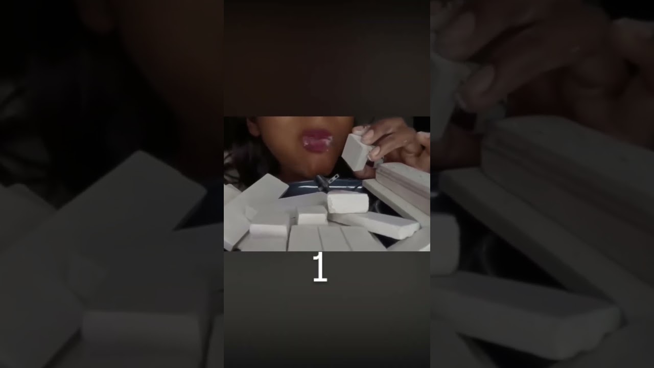 Slate pencil eating asmr video #slatepencilseating #slatepencilcrunching #slatepencil
