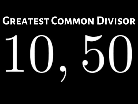 How to Find the Greatest Common Divisor of 10 and 50