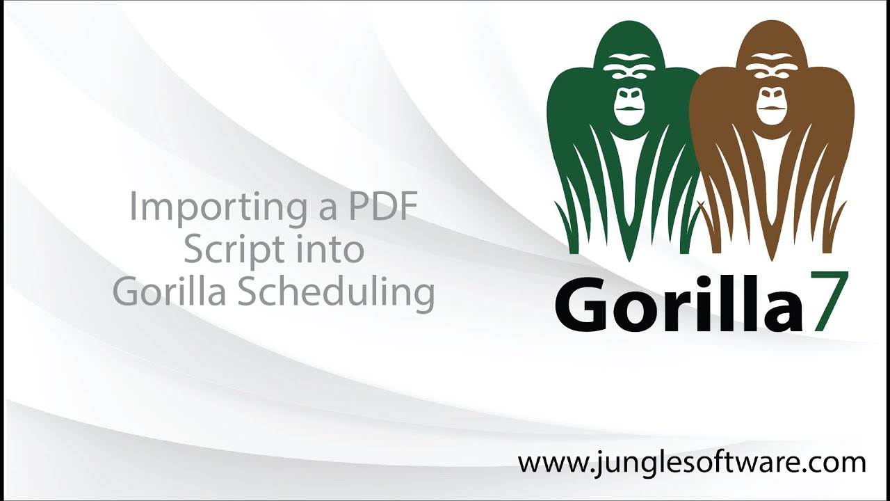 Import a PDF Script into Gorilla Scheduling