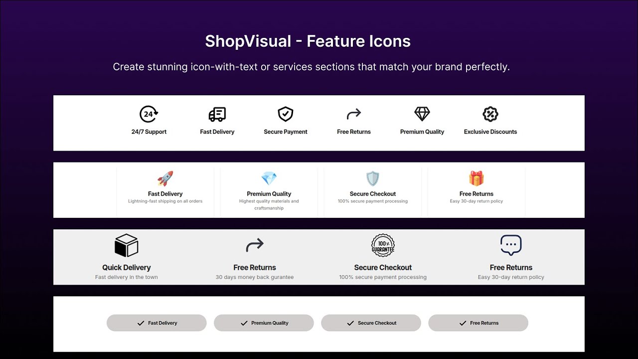 ShopVisual - Feature Icons