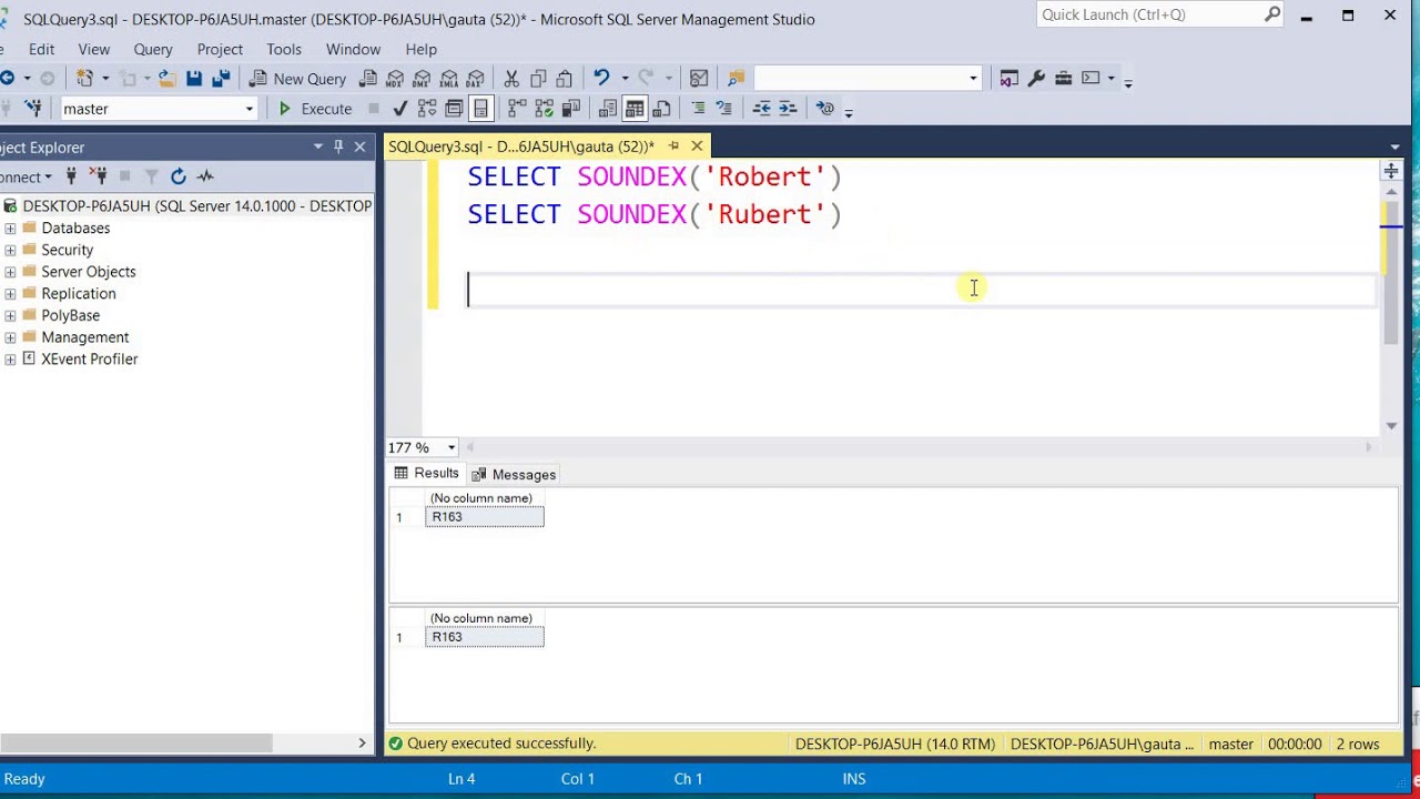 SOUNDEX function in SQL Server | Fetch records by pronunciation of a word