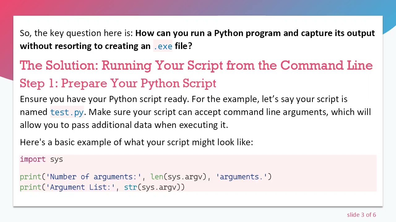 How to Run a Python Program and Get the Output Without Creating an .exe File
