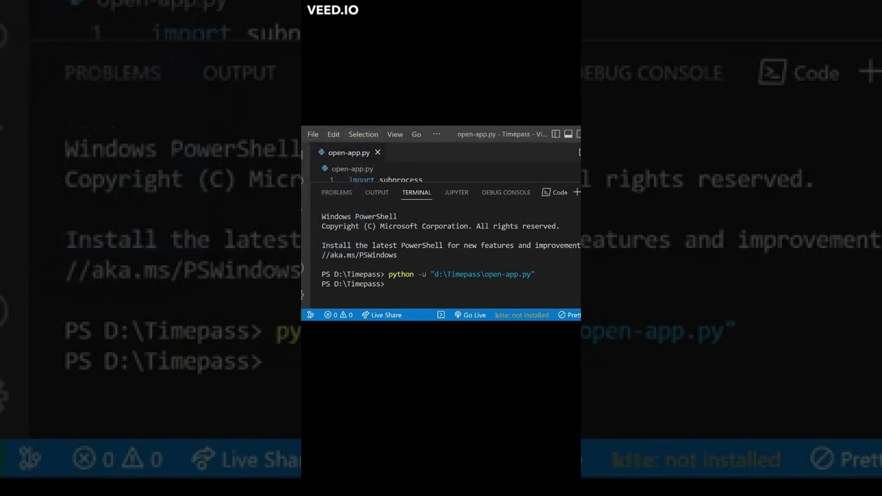 Open apps using subprocess in python | Useful for Virtual assistant projects | #shorts