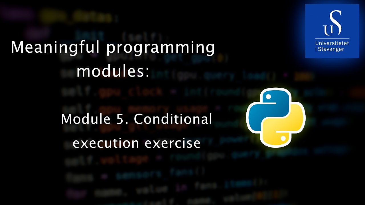 Module 5 Conditional execution exercise