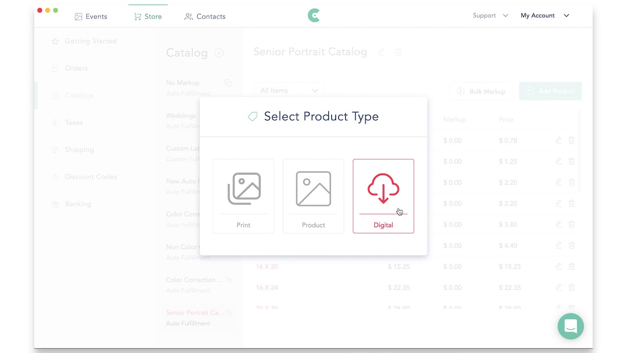 Selling Prints, Products, and Digital Files (Store Setup)