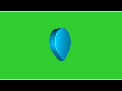 3d Location pin green screen free usage no copyright