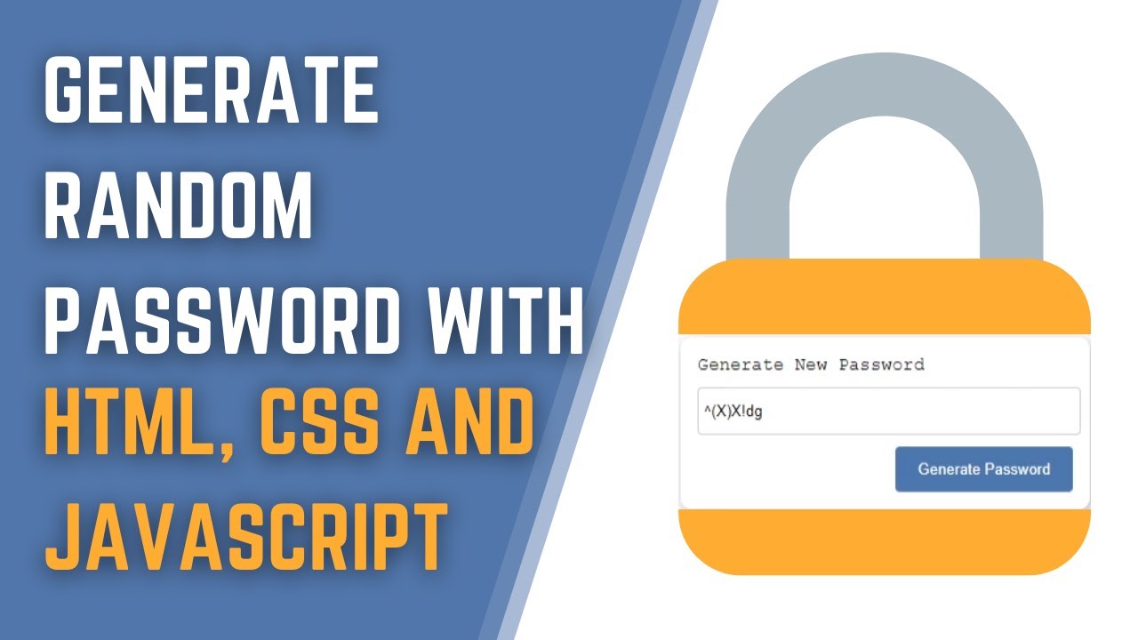 How to Create Password Generator with HTML, CSS and JavaScript