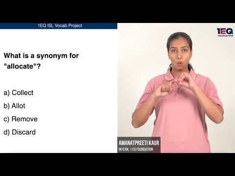 Allocate | 1EQ ISL Vocab