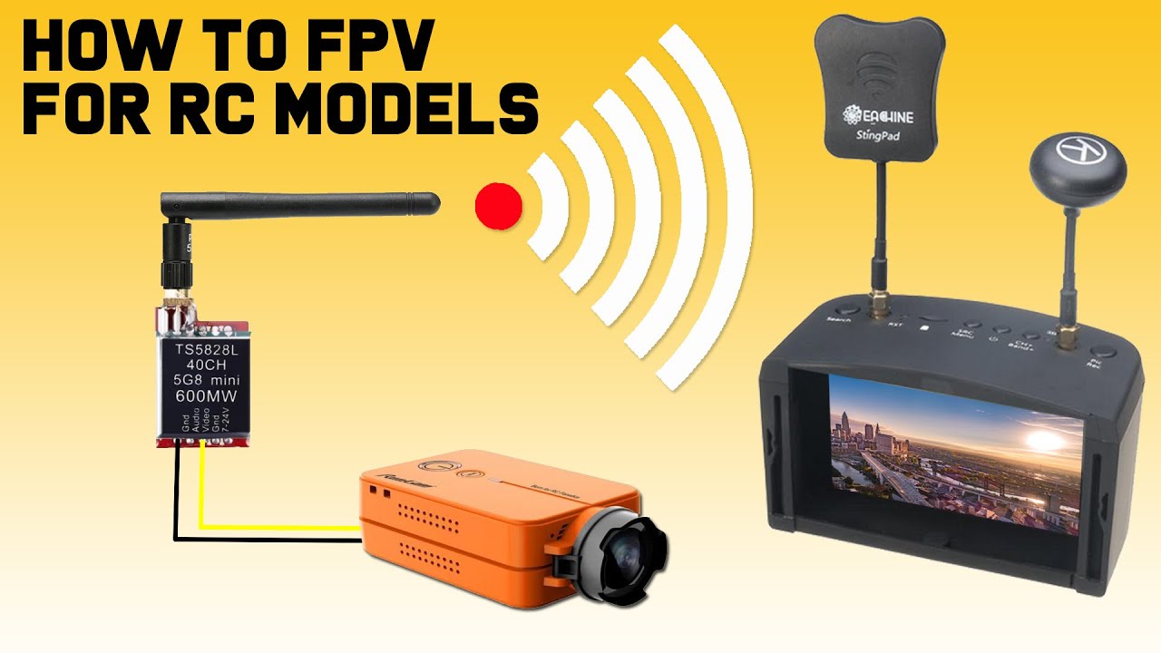 How To FPV Camera System For RC Models. With Run Cam II camera and EV800D Goggles