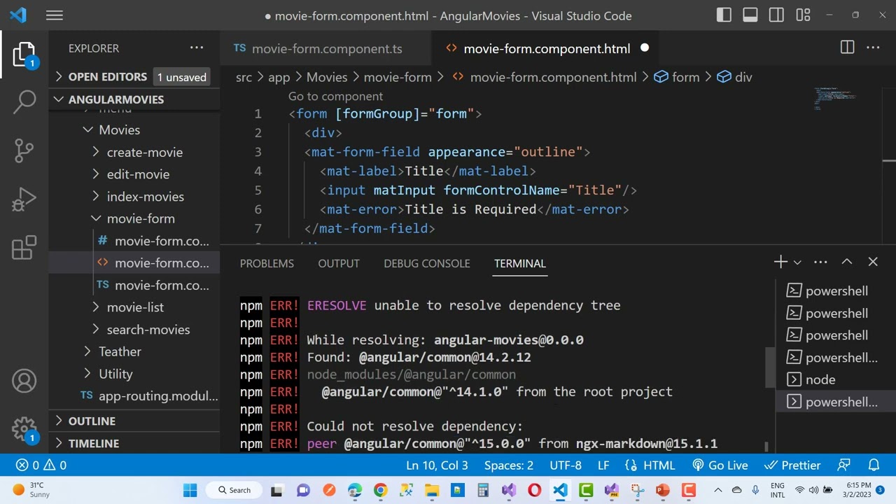 Fix: unable to resolve dependency tree in Angular