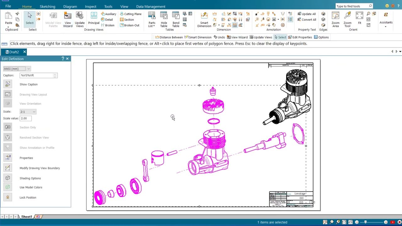 Solid Edge Lesson: Detailing - Assembly Explode