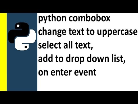 Combobox Example In Python on enter event and populate drop down list