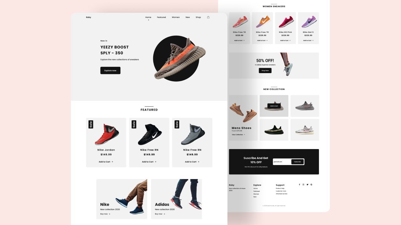 Responsive Ecommerce Website Using HTML CSS JavaScript | Mobile First