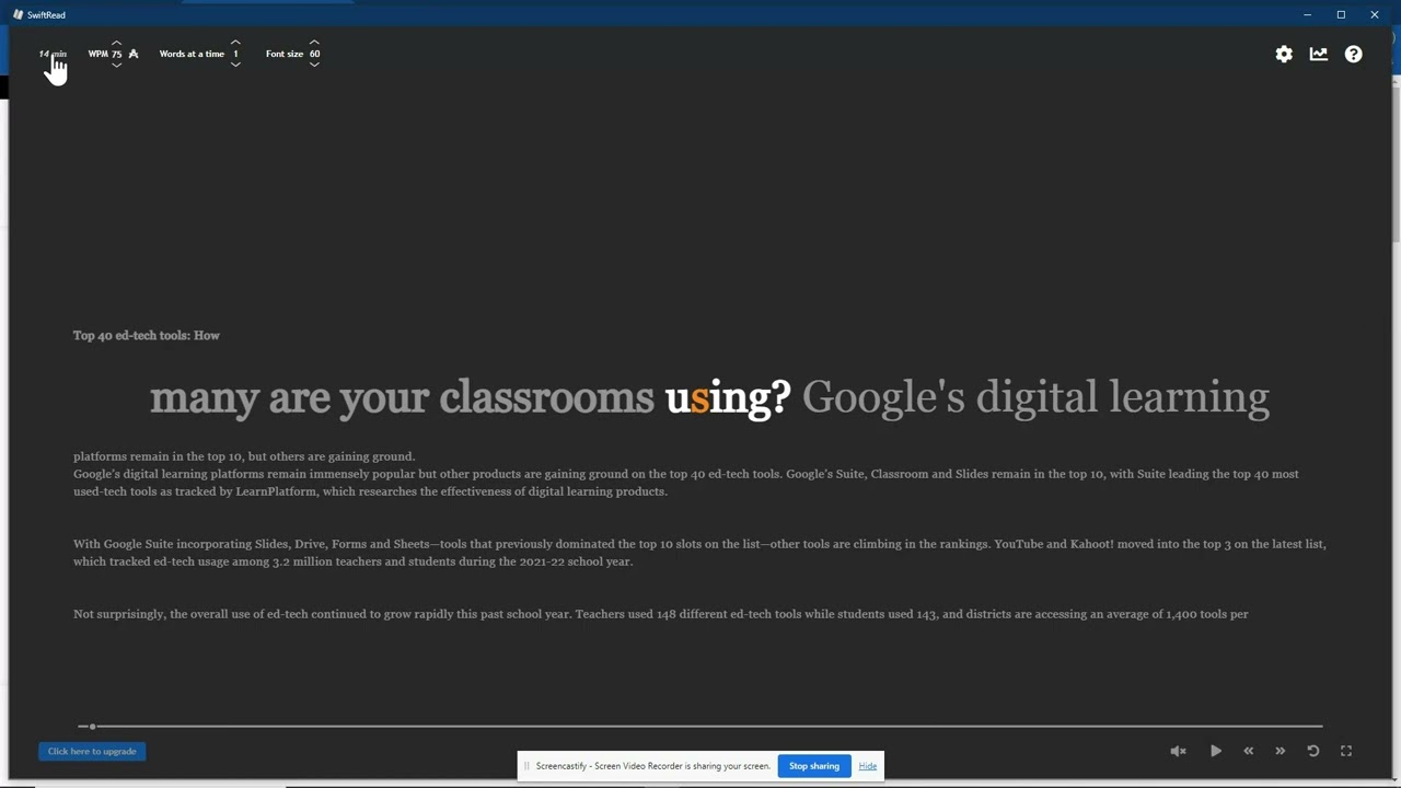 Swiftread Chrome Extension
