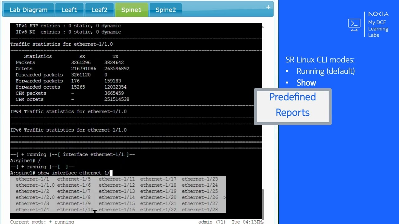 Nokia SR Linux System: Command Line Interface (CLI)