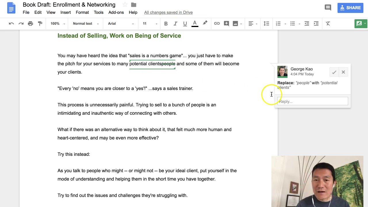 How to comment on a Google Doc or make suggested edits