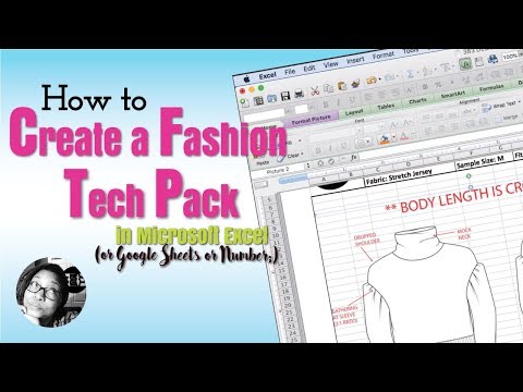 How to create a Fashion tech pack in Excel