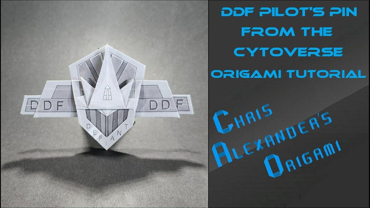 Chris Alexander's Origami: DDF Pilot's Pin as seen in the Cytoverse novels by Brandon Sanderson