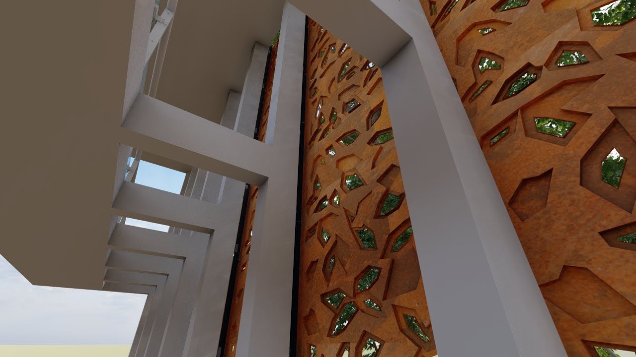 FACHADA MICROPERFORADA EN ACERO CORTEN. CONCEPTO/HOJA