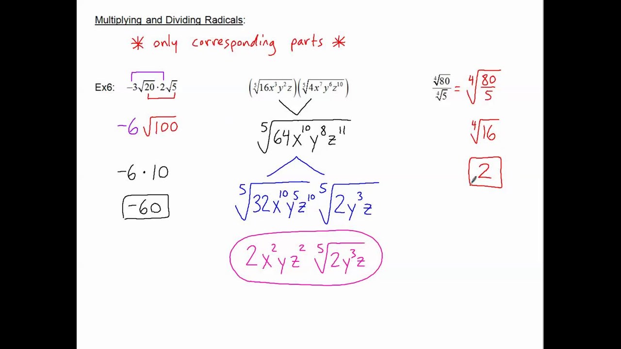 Operations with Radicals