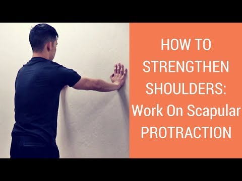 How To Strengthen Shoulders: Scapular PROTRACTION exercises to improve scapular stability