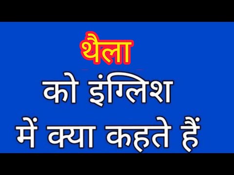 Thaila ko english mein kya kahate hain | थैला को इंग्लिश में क्या कहते हैं | Bag meaning in hindi