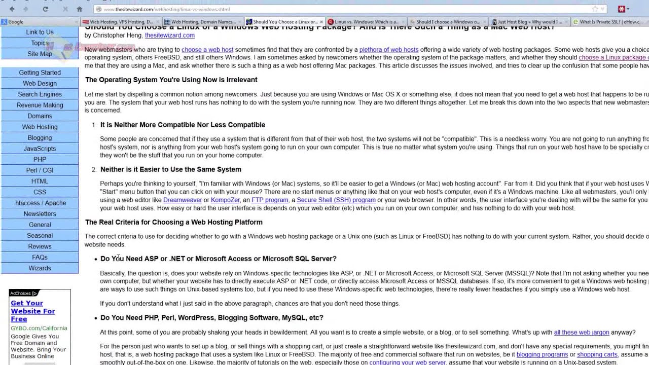 Linux Hosting VS Windows Hosting -Overview
