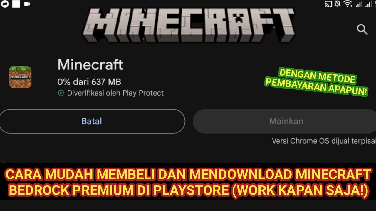 Gampang! Cara Mendapatkan Minecraft PREMIUM di PlayStore dengan Mudah!